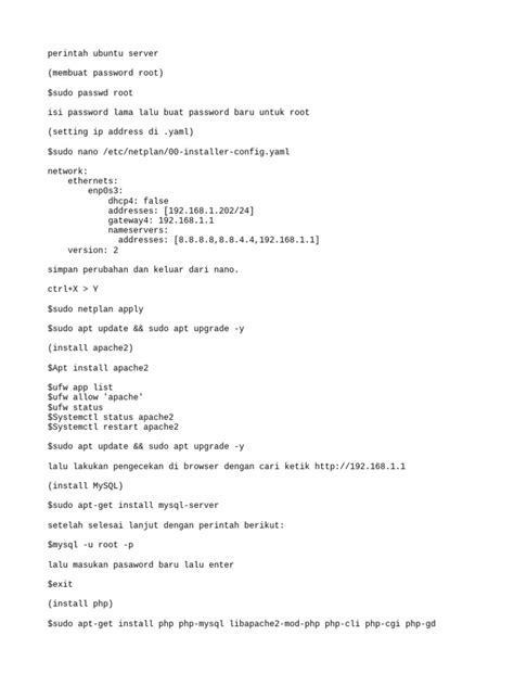 Perintah Ubuntu Server Pdf