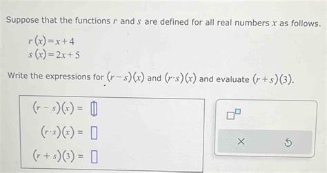 solved suppose that the functions r and are defined for all real
