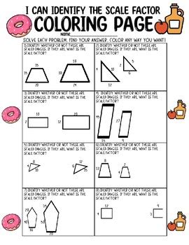 Identifying Scaled Copies And Finding The Scale Factor Coloring And Exit Tickets
