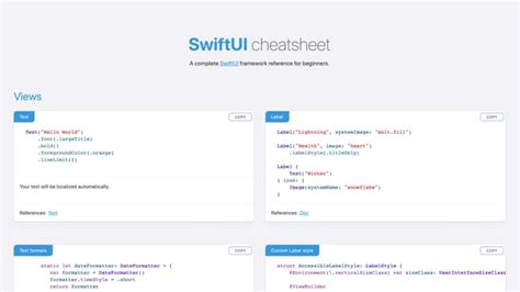 Swiftui Cheatsheet