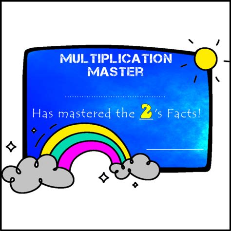 Multiplication Master Certificates Multiplication Award Made By