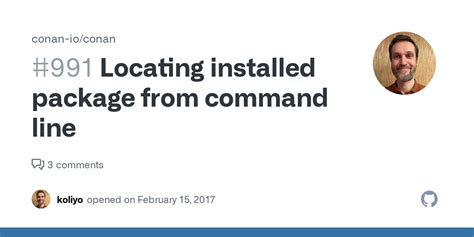 Locating Installed Package From Command Line · Issue 991 · Conan Ioconan · Github