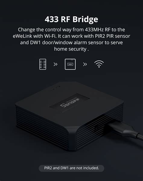 Sonoff Rf Bridge Smart Hub 433mhz Wireless Rf Remote To Wifi Converter