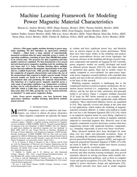 PDF Machine Learning Power Magnetics PDF Machine Learning Power Magnetics
