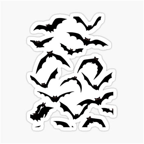 Bat Swarm Sticker For Sale By Glock67 Redbubble