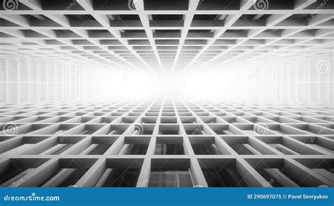 Geometric Grid Perspective Convergence Stock Illustration