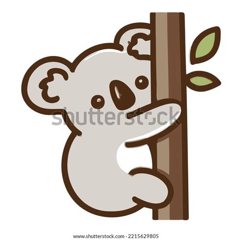 Cute Panda Cartoon Tree Isolated White Stock Vector Royalty Free