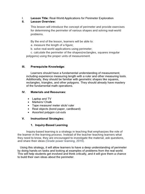 Barrera Research Based Lesson Plan Download Free Pdf Learning Inquiry Based Learning