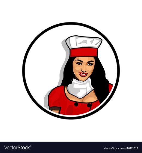 Sexy Female Chef Logo Royalty Free Vector Image