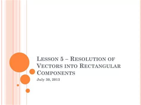 PPT Lesson Resolution Of Vectors Into Rectangular Components PowerPoint Presentation ID