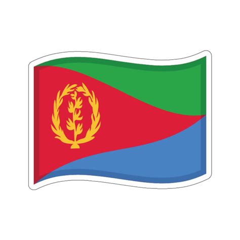 Eritrea Flag Sticker Eritrean Flag Fun Sticker Decoration Fun T Laptop Stickers