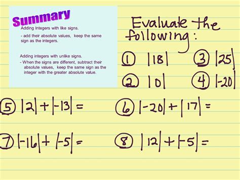 Integers And Absolute Value Powerpoint