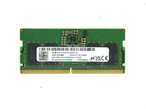 Micron 8gb Ddr5 Pc5 5600b Sodimm Laptop Memory Mtc4c10163s1sc56bd1 Ebay
