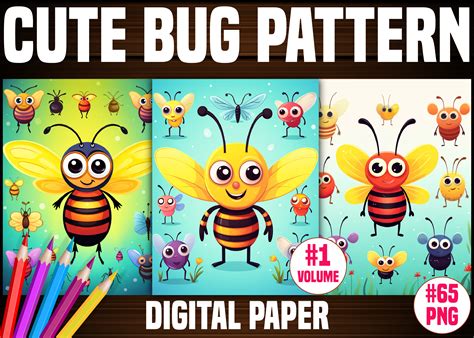 65 Cute Bug Pattern Graphic By E A G L E · Creative Fabrica