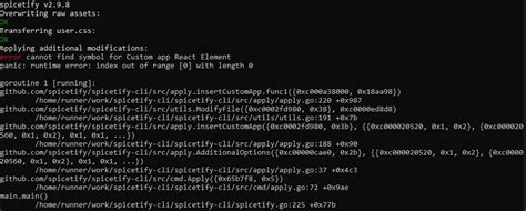 Runtime Error When Running Spicetify Apply Issue Spicetify Cli Github