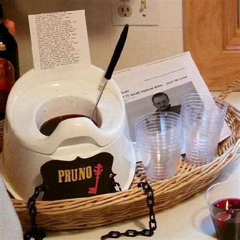 Pruno Jail Toliet Wine Served Out Of A Mini Toliet With Directions How