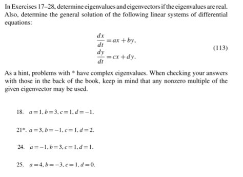 Solved In Exercises Determine Eigenvalues And Chegg Com