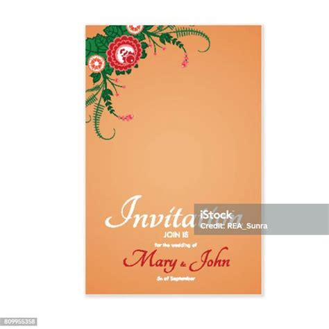 인사말 카드 양식에 일치 시키는 꽃 결혼식 생일 및 다른 휴일과 여름 배경 초청장으로 사용할 수 있습니다 슬라브 민속 스타일 결혼식에 대한 스톡 벡터 아트 및 기타 이미지