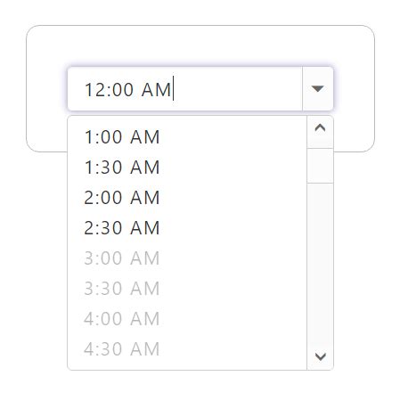 TimePicker Getting Started