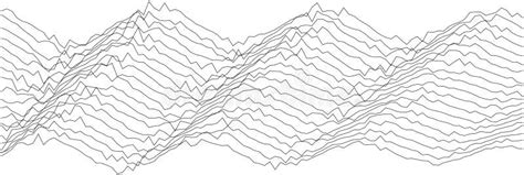 Abstract Waveforms In Monochrome Design For Creative Use Stock