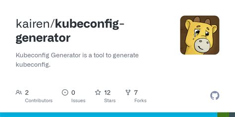 Github Kairenkubeconfig Generator Kubeconfig Generator Is A Tool To