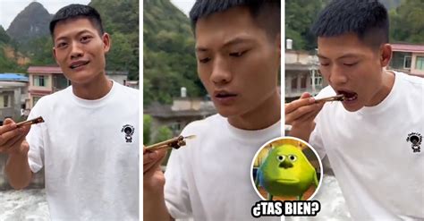 Influencer Chino Se Come Una Avispa Viva Sale Mal