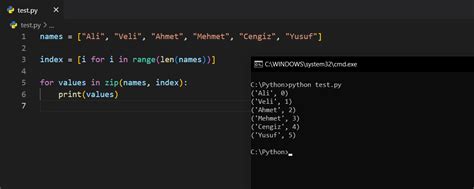 Enumerate Ve Zip Fonksiyonları Cyberworm