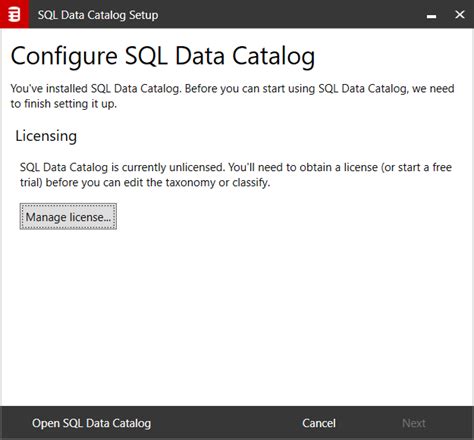 Installation Sql Data Catalog Product Documentation