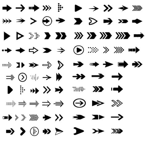 Premium Vector Arrows Big Black Set Icons Arrow Icon Modern Simple Arrows Arrow Vector