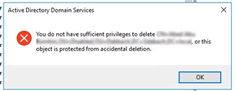 Solved Urgent Issue Error Delete User In AD Windows Experts Exchange