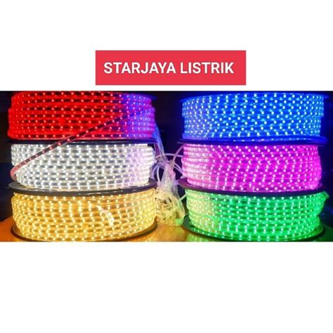 Jual Lampu Led Strip Selang Smd Meteran Outdoor Dan Indoor Adaptor Di Jual Terpisah