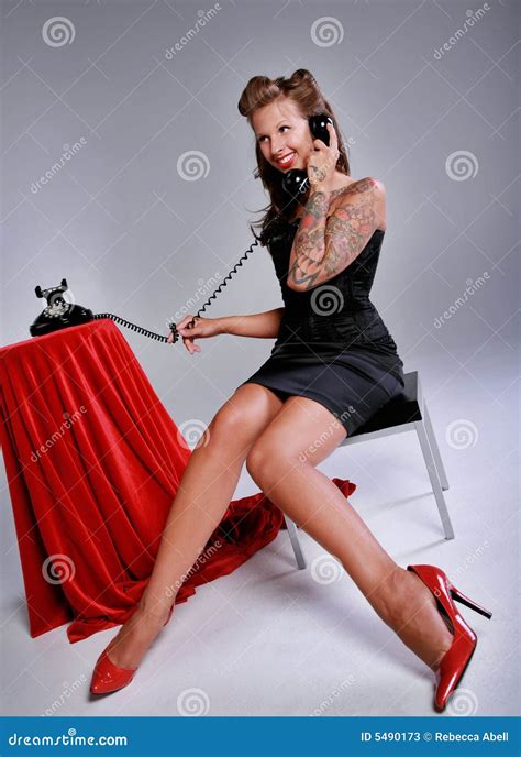 Pin Up Girl Stock Image Image Of Fashionable Stylish 5490173