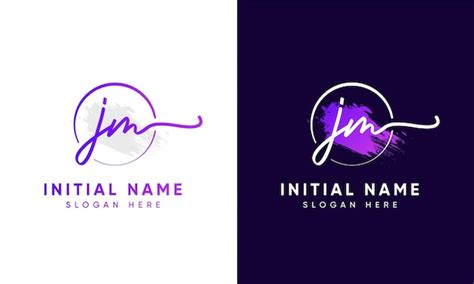 Premium Vector Jm Initial Letter Handwriting And Signature Logo