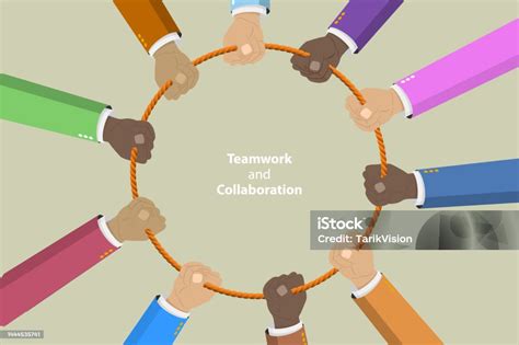 팀워크 및 협업의 3d 이소메트릭 플랫 벡터 개념 적 그림 3차원 형태에 대한 스톡 벡터 아트 및 기타 이미지 3차원 형태 개념 공동체 Istock