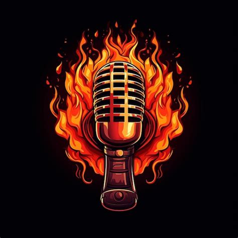 Premium Ai Image Flaming Wooden Torch