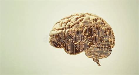 Stylized Image Of The Human Brain Made In The Form Of An Electrical Circuit Stock Illustration