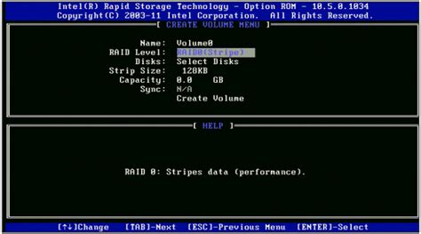 Using The Intel Rapid Storage Technology Option Rom To Create A Raid 0 Configuration Dell
