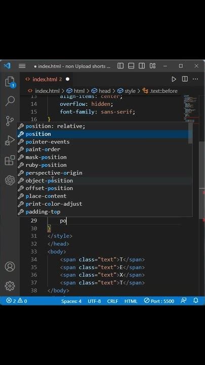 🔥css Text Hover Effect Html Tut Shorts Css Ytshorts Youtube