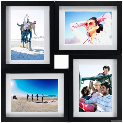 Wall Picture Collage Frames 5x7 Satin Black Collage Picture Frame With