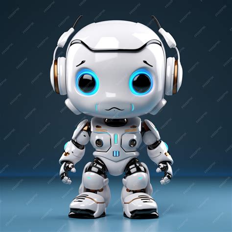 Premium Photo White System Ai Chat Bot 3drender Cute Robot Design For Social Media Post Size