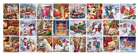 Eurographics Merry Christmas Advent Calendar 24 X 50 Jigsaw