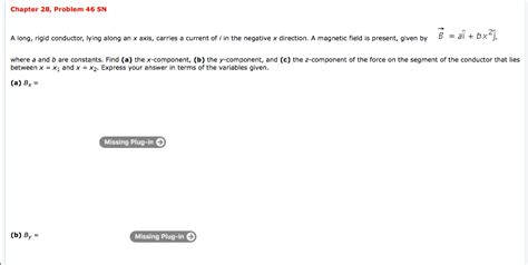 Solved A Long Rigid Conductor Lying Along An X Axis
