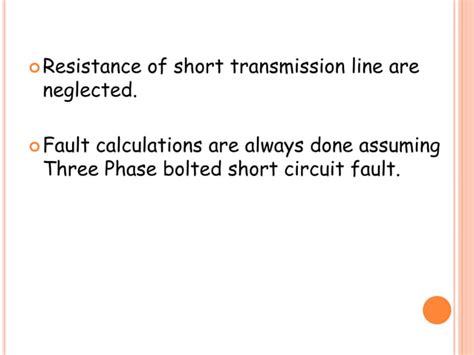 Fault Level Calculation