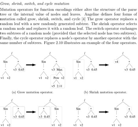10 Grow Shrink Switch And Cycle Mutation For Function Encodings