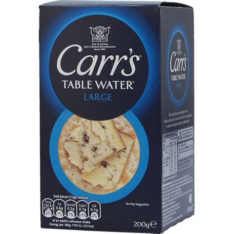 Carr`s Table Water Large Crackers 200g Crackers Biscuits And Crackers Pantry Products