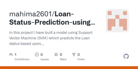 Github Mahima2601loan Status Prediction Using Support Vector Machine