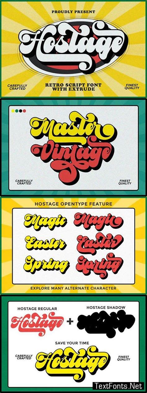 Hostage Retro Script Font