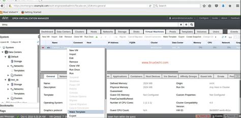 How To Create Virtual Machine Template In Ovirt Environment