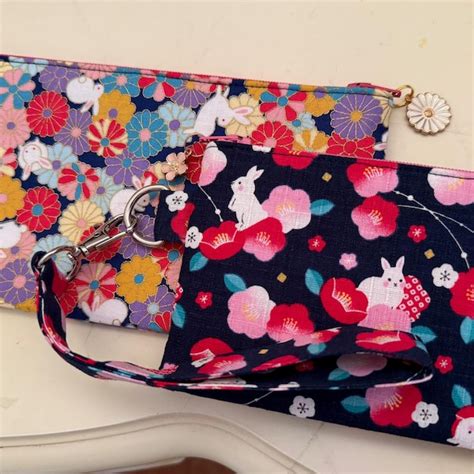 Wagara Zipper Pouch Coin Purse Or Pencil Case Traditional Japanese