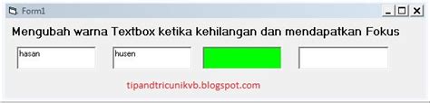 All About Vb Cara Merubah Background Textbox Ketika Kehilangan Dan